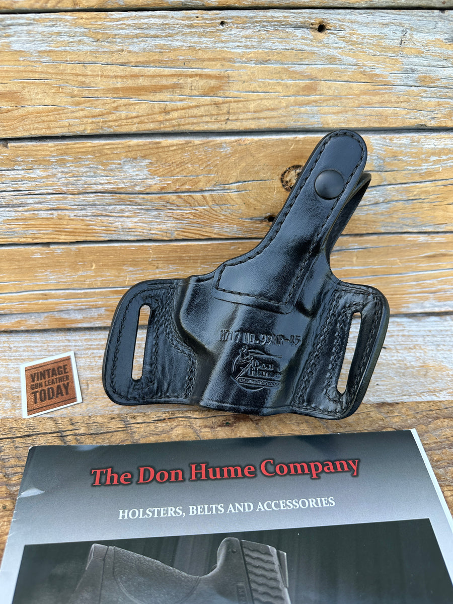 Vintage Don Hume H717 Open Slot Black Leather OWB Holster For S&W M&P ...