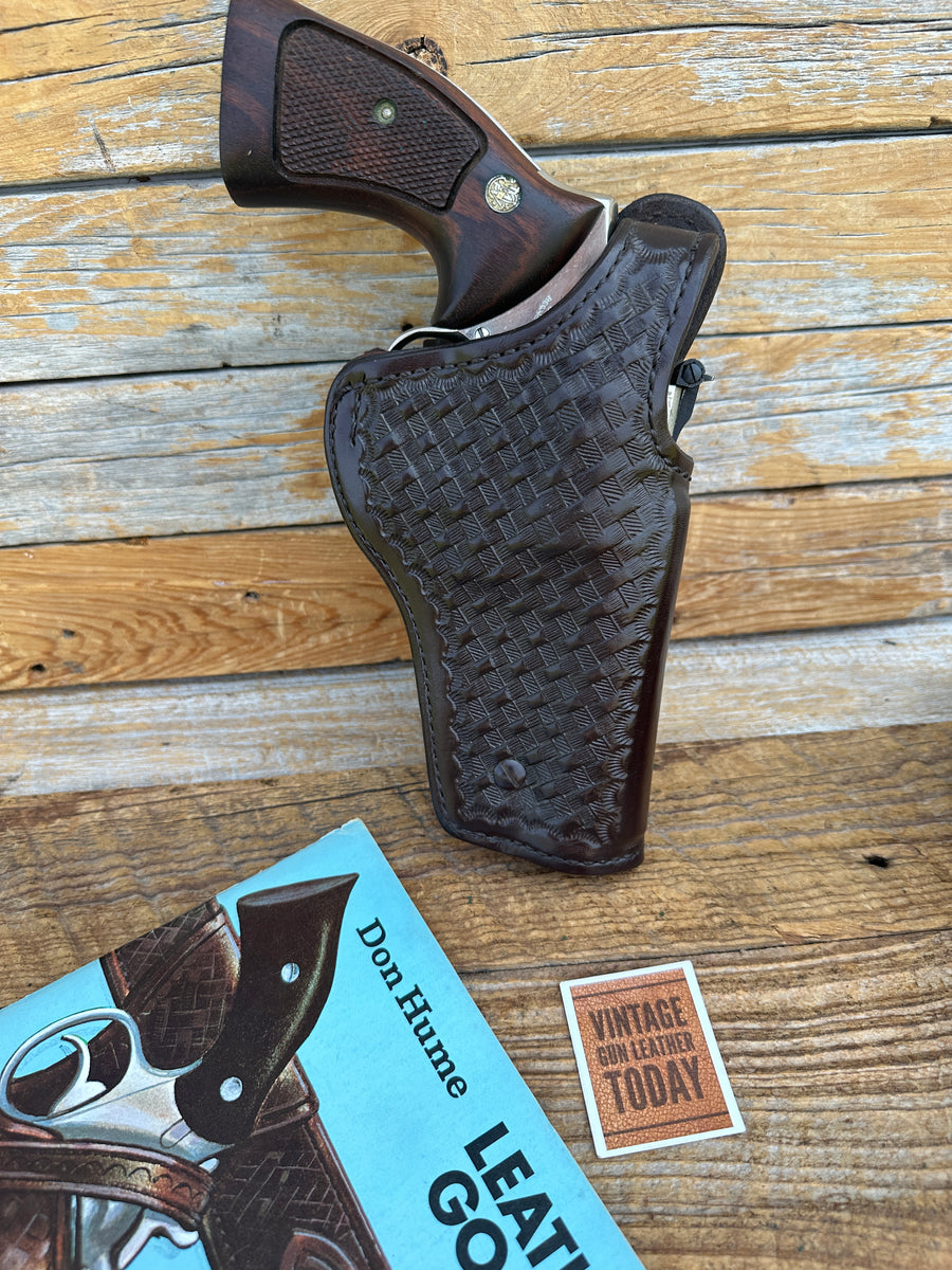 Don Hume Dark Brown Basket Leather Lined Duty Holster For S&W K 10 19 ...