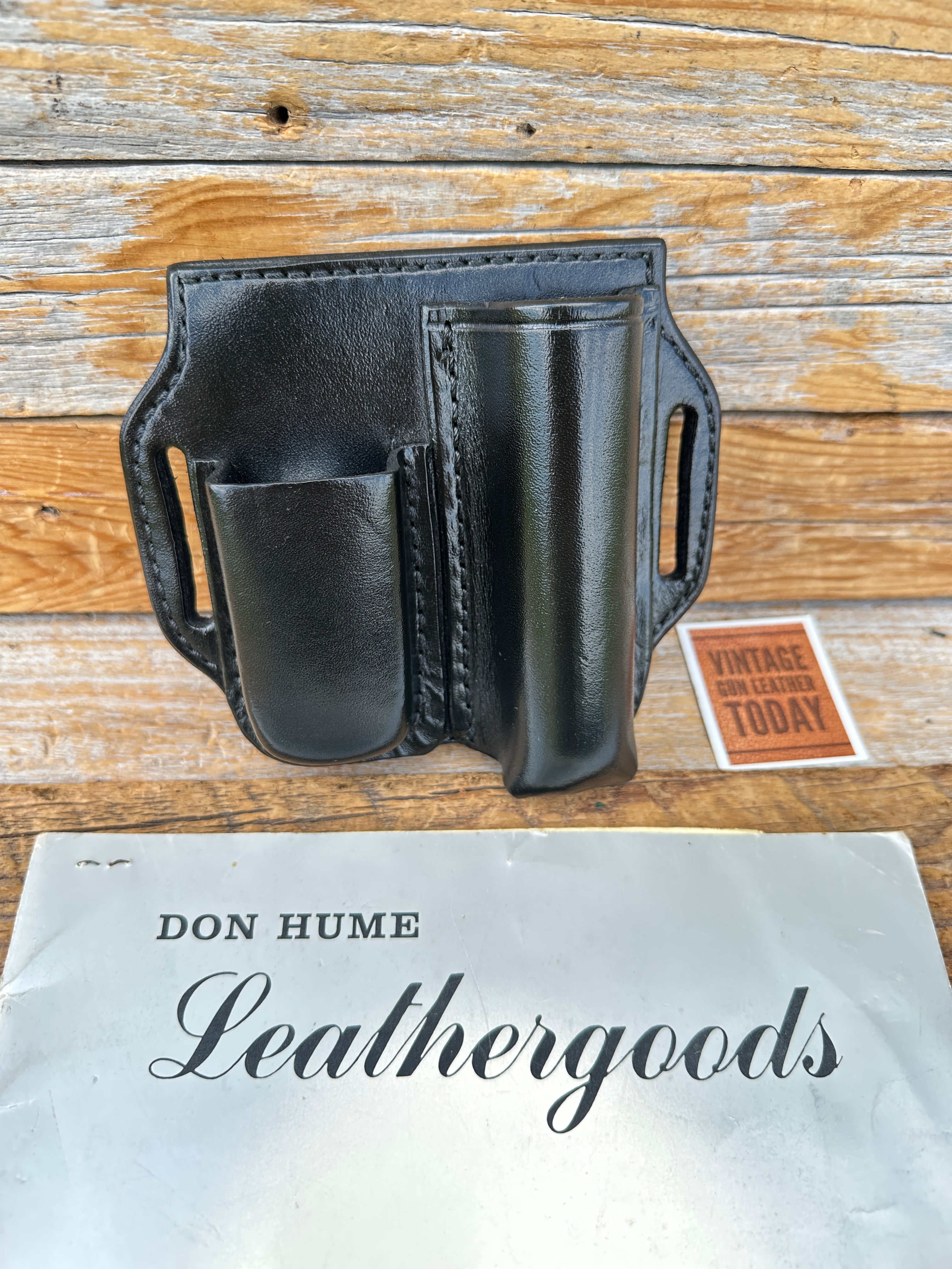 Don Hume Black Leather 820B Magazine Carrier 21" ASP Baton 1 3/4" Belt ...