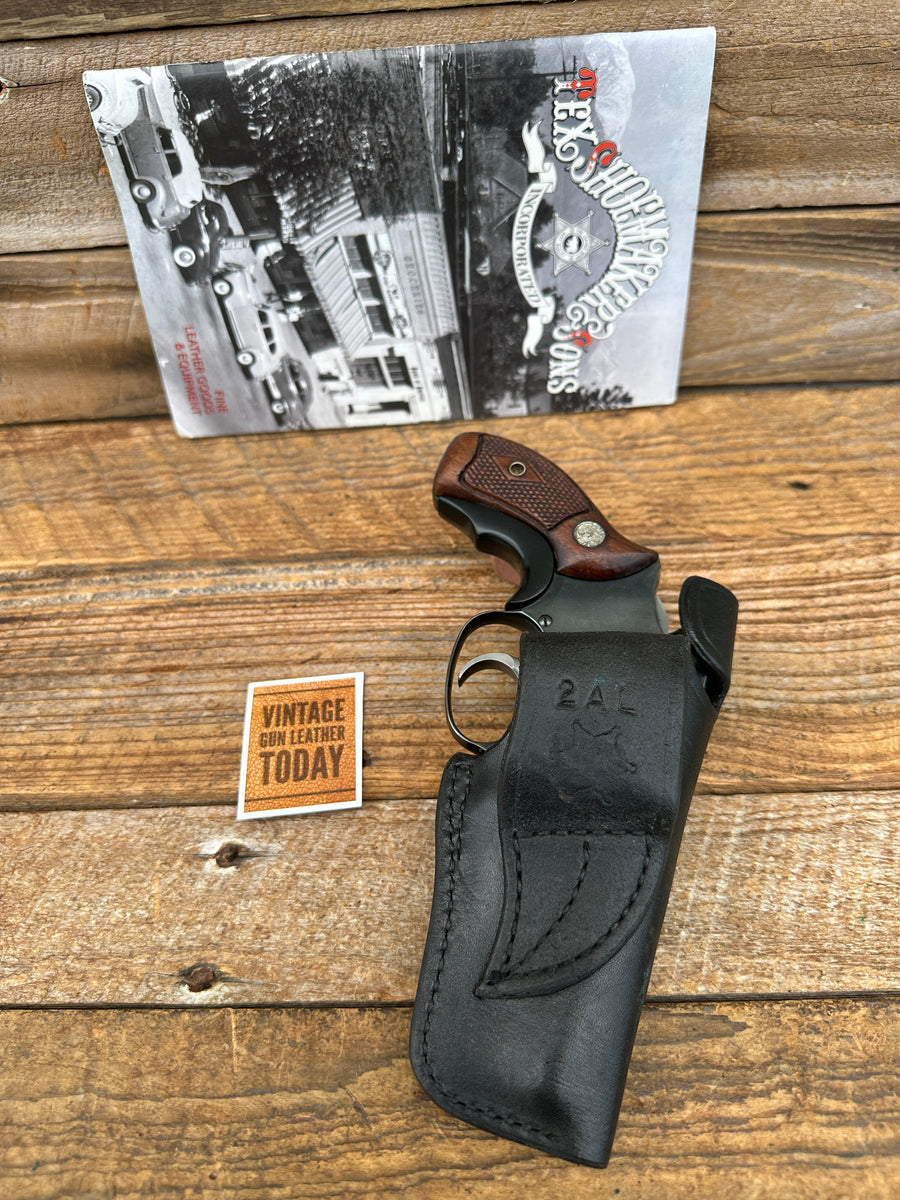 Vintage Tex Shoemaker Black Leather FBI Style Holster 36 Chief Special ...