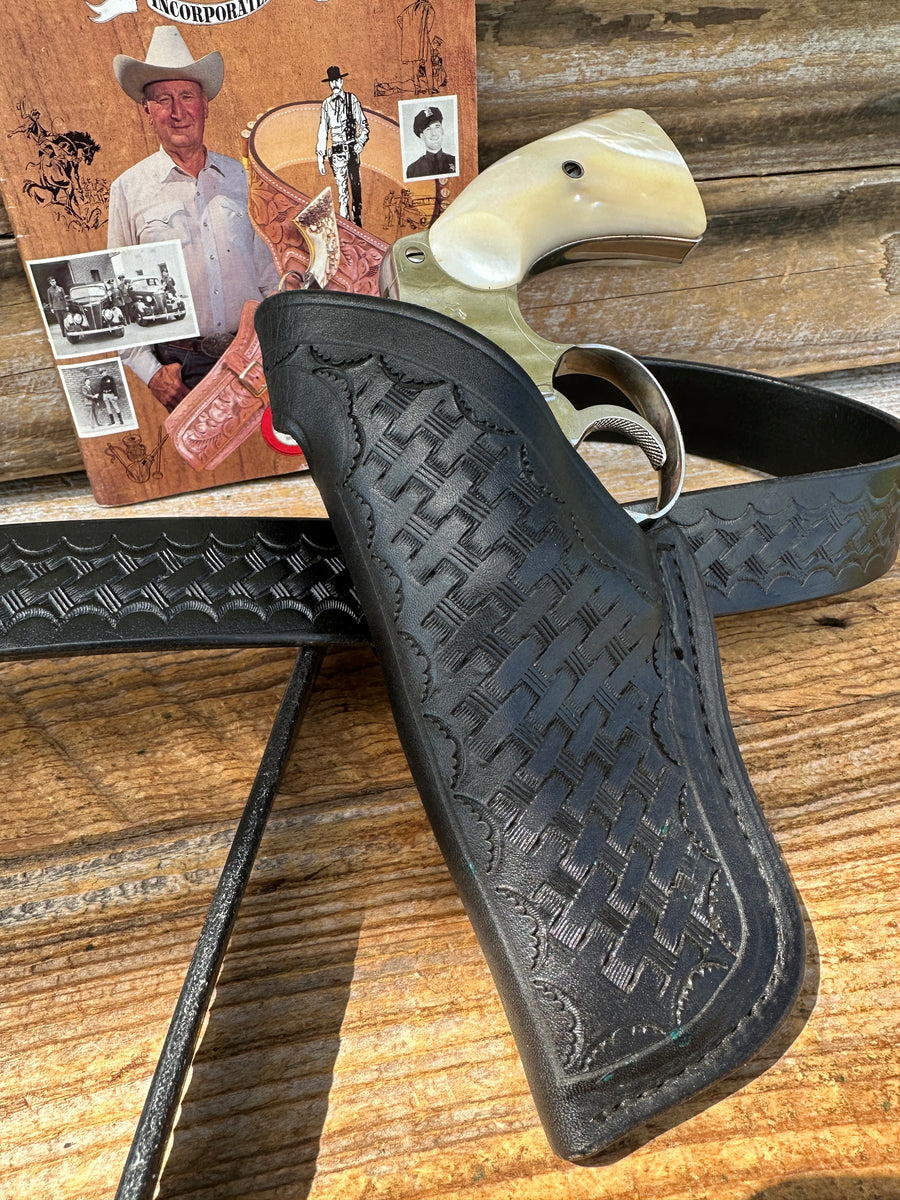 Tex Shoemaker Black Basket Leather FBI Style Holster For Colt Detectiv ...
