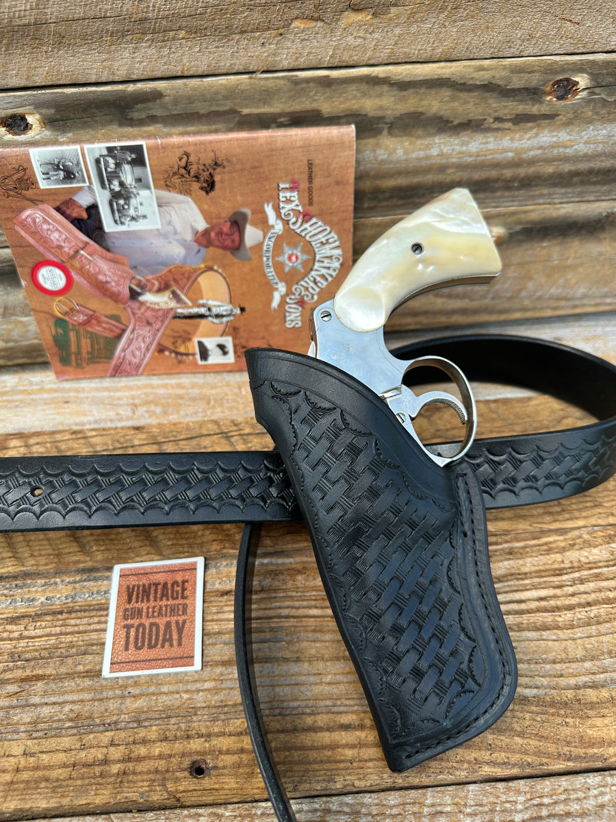 Tex Shoemaker Black Basket Leather FBI Style Holster For Colt Detectiv ...
