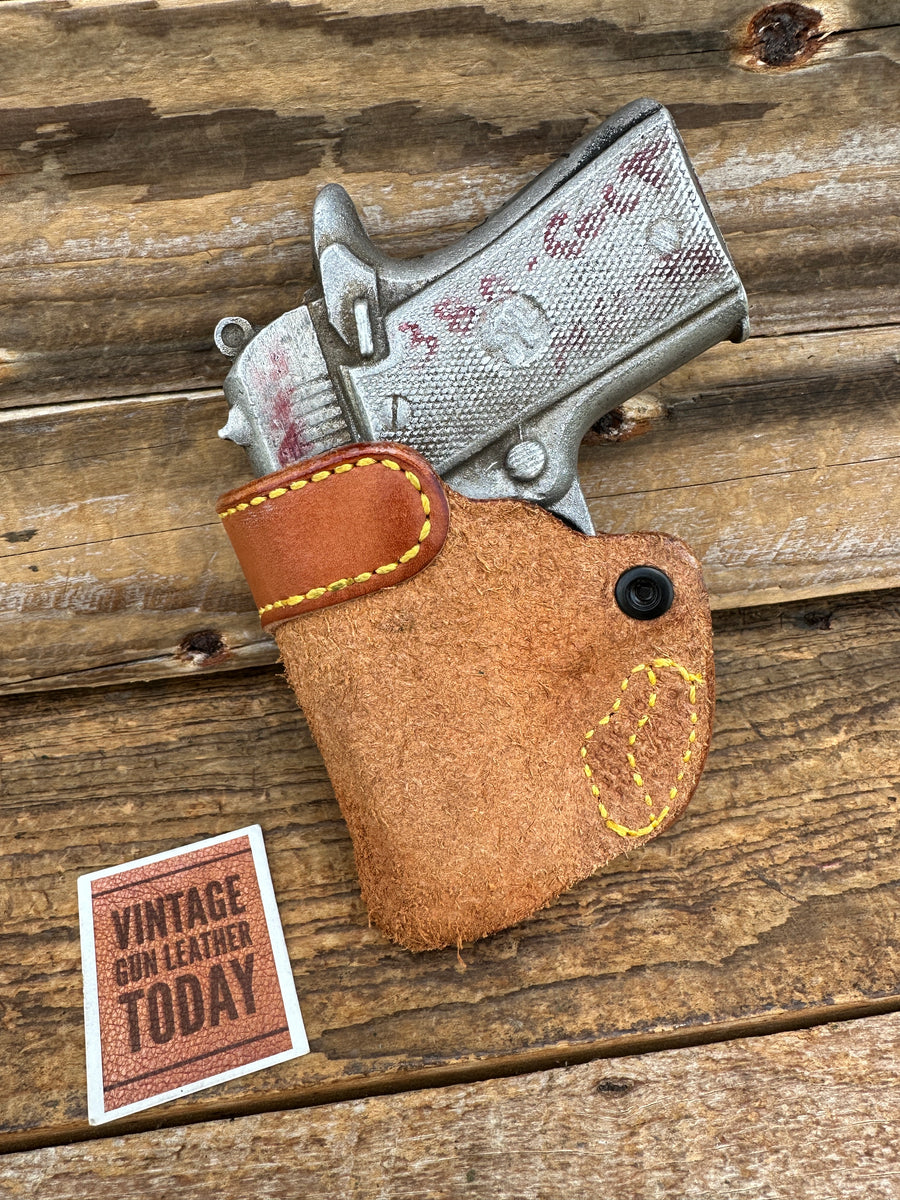 Brown Leather IWB Rough Out High Noon Holster for Colt Mustang Right d ...