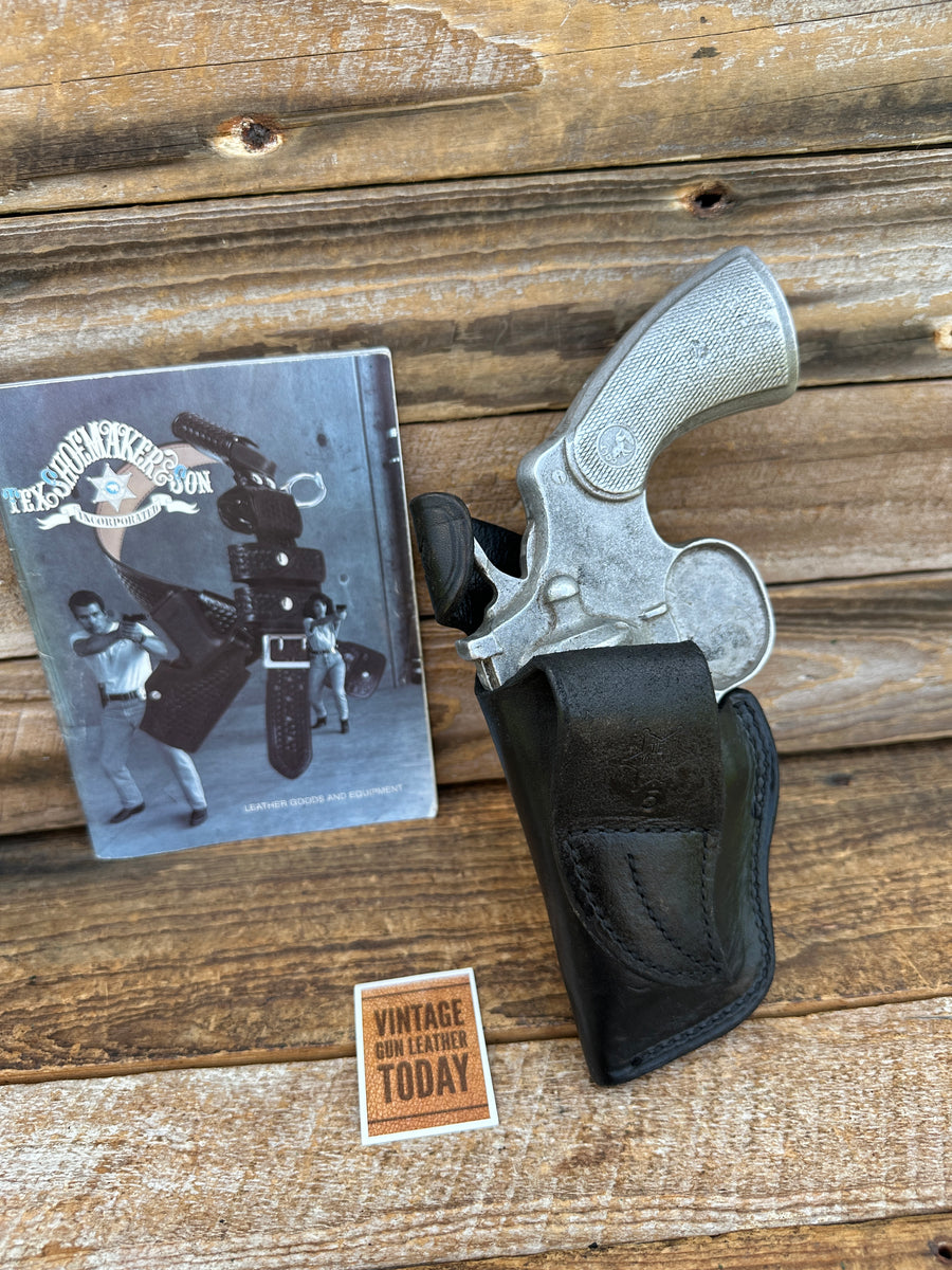 Vintage Tex Shoemaker Black Basket Leather FBI Style Holster For Colt ...