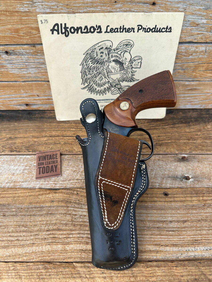 Alfonso's Black Leather Suede Lined Holster For Colt S&W 586 L Frame R ...