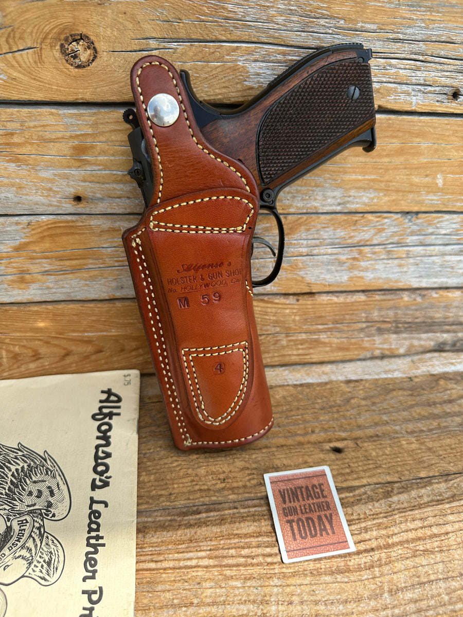 Vintage Alfonso's Plain Brown Smooth Leather Lined Holster For Model 5 ...