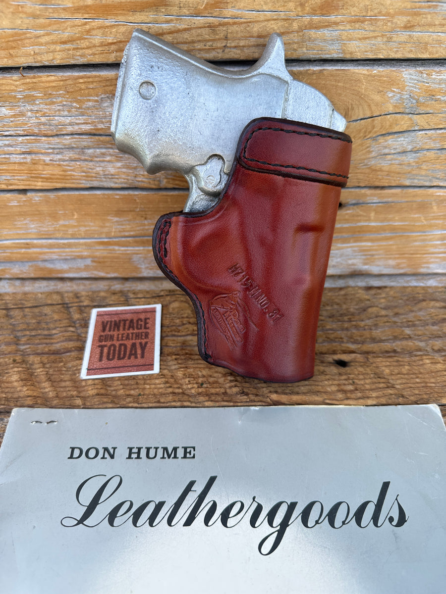 Vintage Don Hume H715 Brown Leather Open Top IWB Holster For Detonics ...