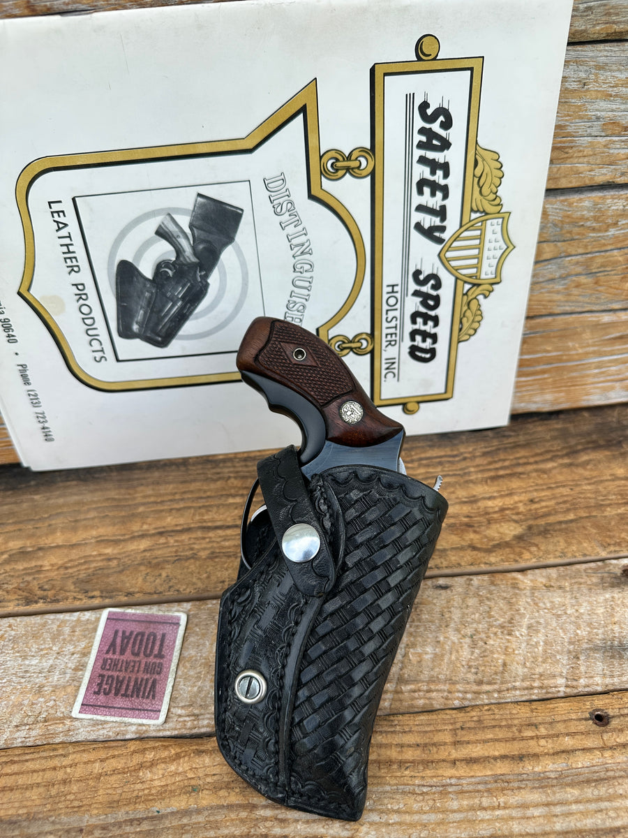 Vintage Safety Speed Black Basketweave Cross Draw Holster For 2" Model ...