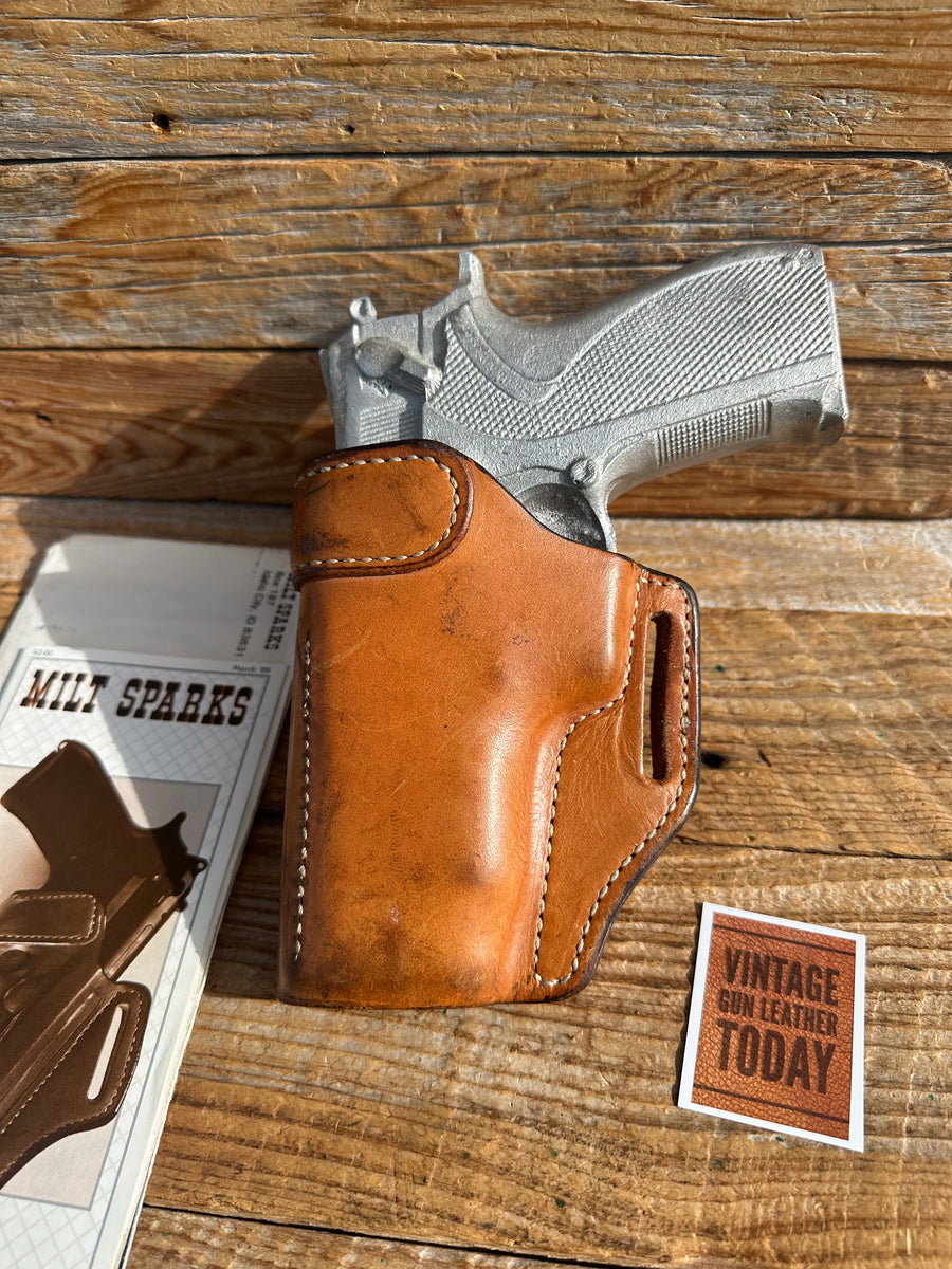 Vintage Early Milt Sparks 55BN Brown Leather Holster For S&W 5906 TSW ...