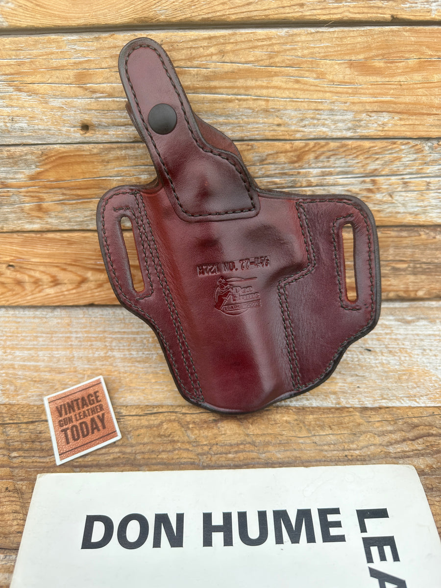 Vintage Don Hume Black Leather H721 77 4 3/8 Holster For UZI Full Size ...