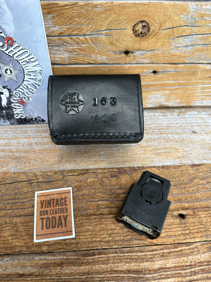 Tex Shoemaker Black Basket Leather Double x26 Taser Phazzer 2 Cartridg ...
