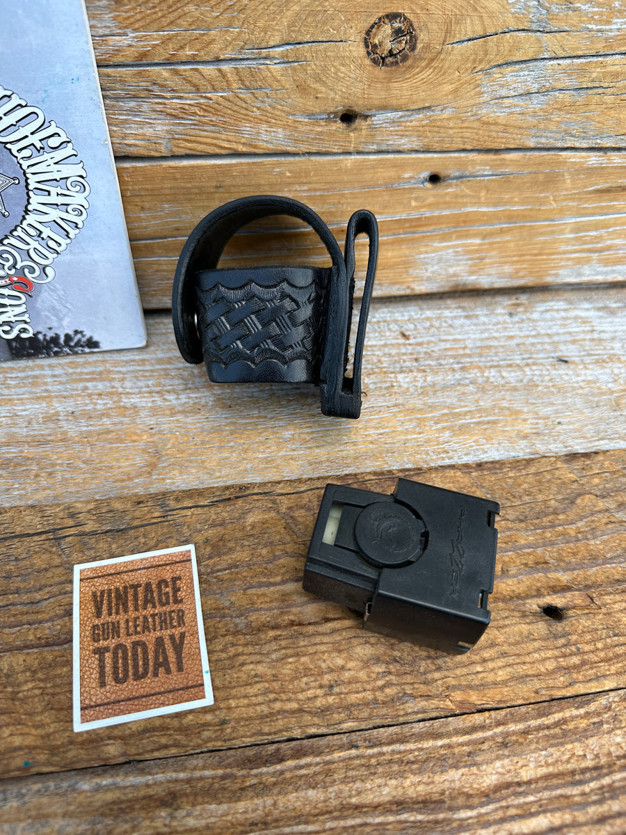 Tex Shoemaker Black Basket Leather Double X26 Taser Phazzer One Cartri ...
