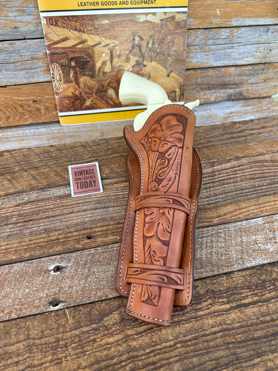 Vintage Tex Shoemaker Floral Carved Leather Lined Holster For Colt 185 ...