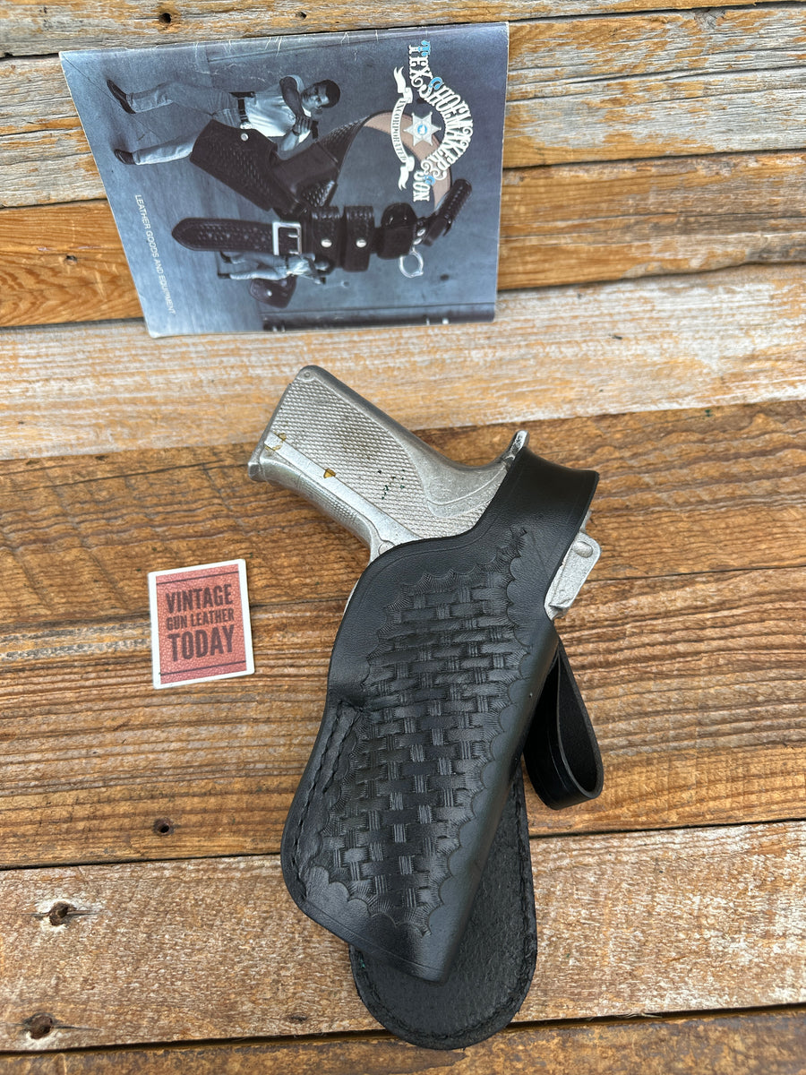 Tex Shoemaker Black Basket Leather N17 PL Paddle Holster For S&W 4006 ...