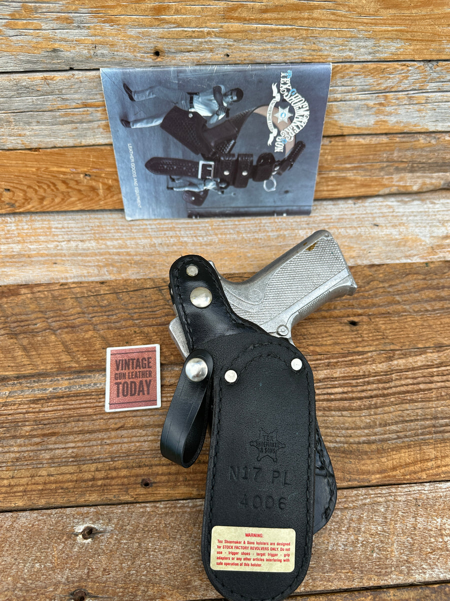 Tex Shoemaker Black Basket Leather N17 PL Paddle Holster For S&W 4006 ...