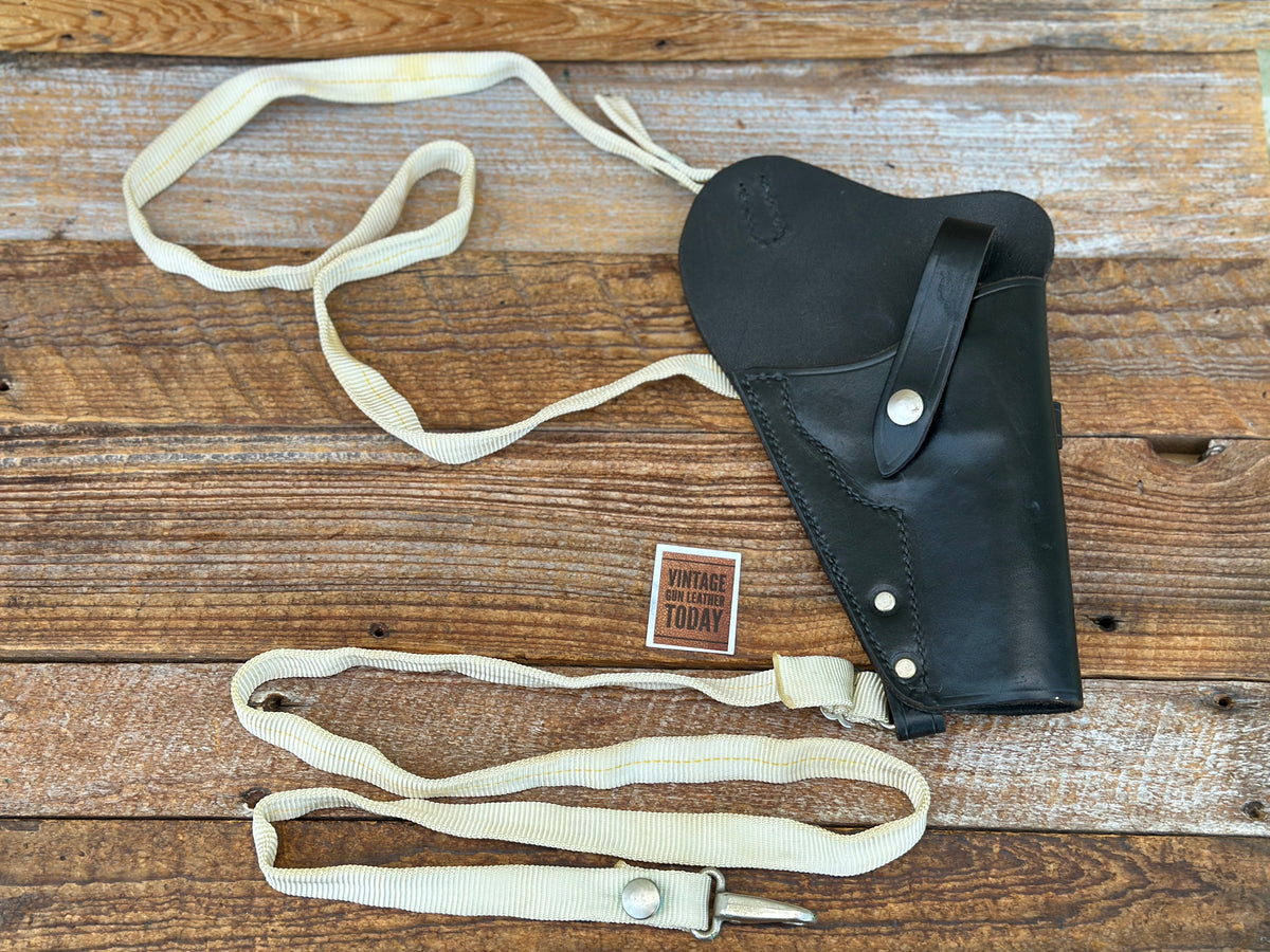 Vintage Tex Shoemaker Black Leather Tanker Shoulder Holster M&P K Fram ...
