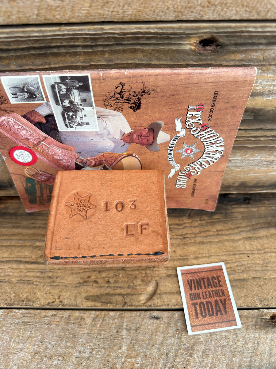 Tex Shoemaker 103 L Brown Leather Double Speed Loader Holder L Frame H ...