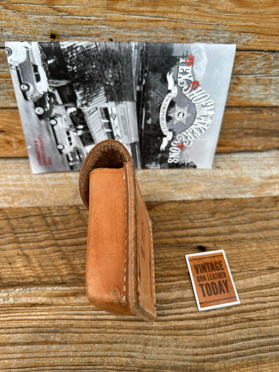 Vintage Tex Shoemaker Brown Basketweave Leather Multi Use Case Model 1 ...