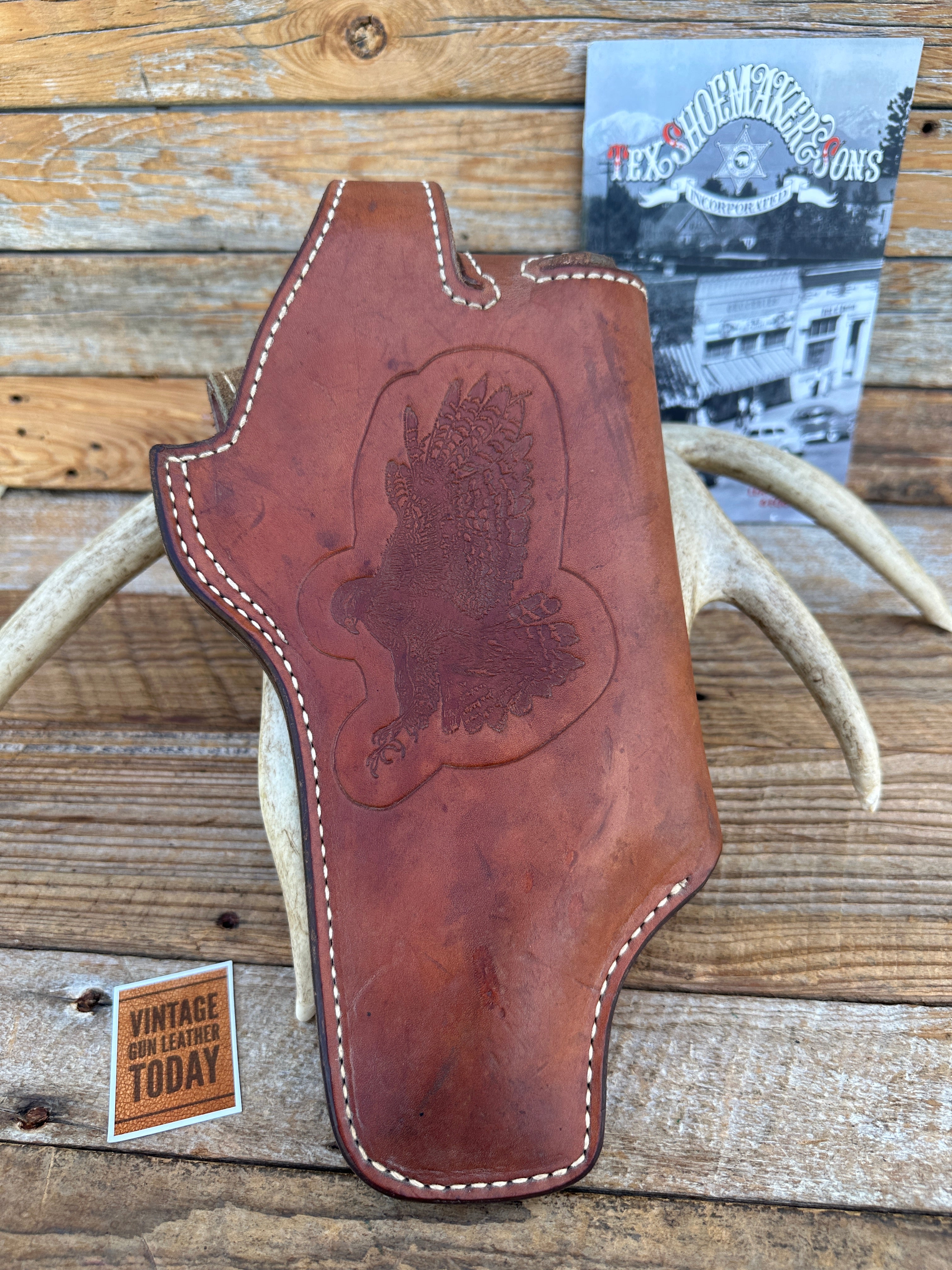 1980s Limited Edition Tex Shoemaker Holster For Ruger Redhawk w/ Aimpo ...