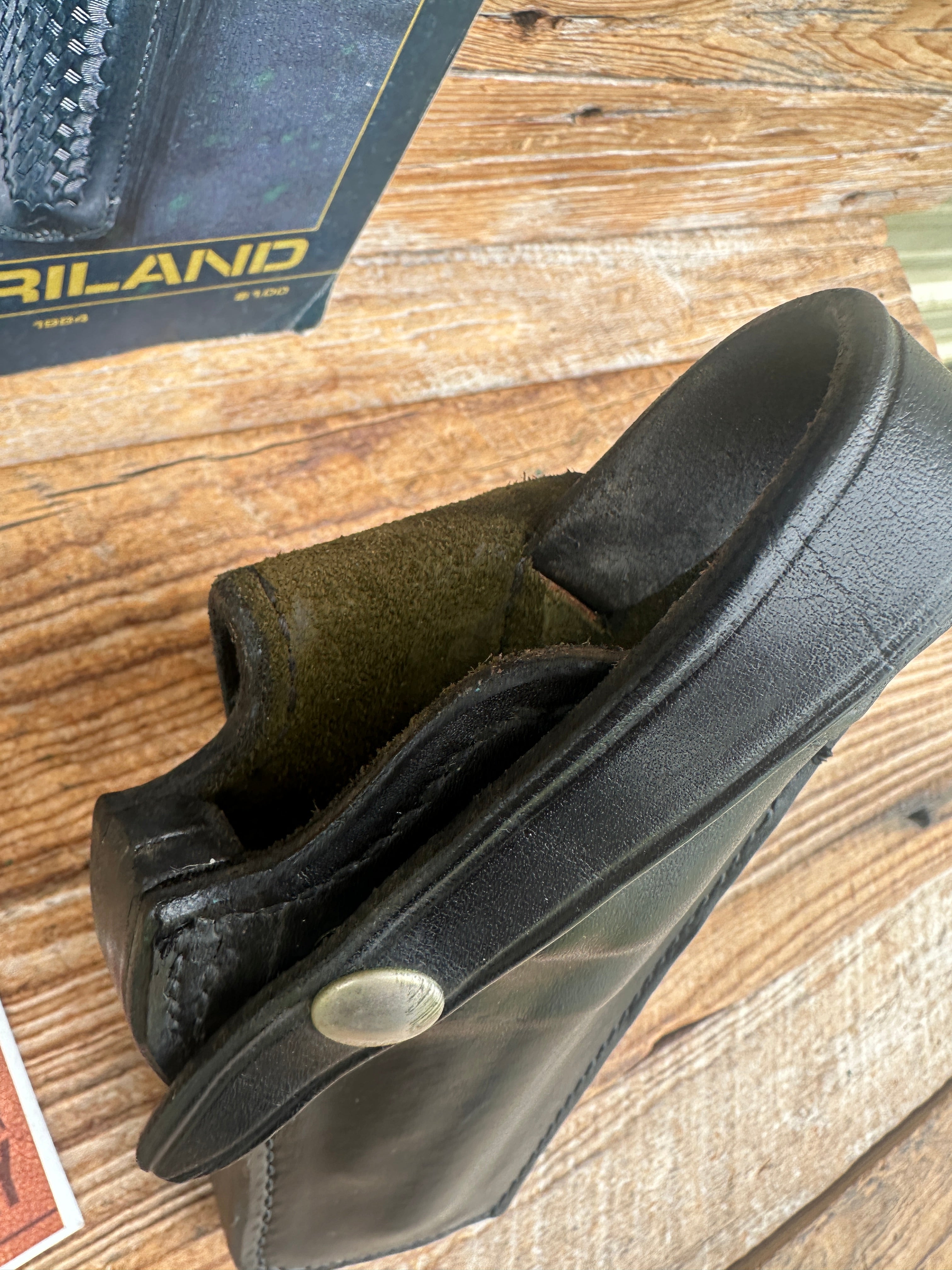 Vintage Safariland 25 Black Leather Lined Holster For Large frame Revo ...