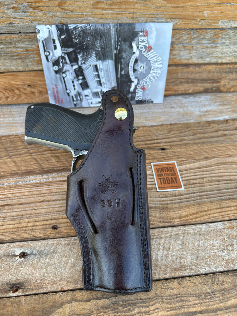Vintage Tex Shoemaker 4506 High Ride OWB Holster Basket Leather Lined ...