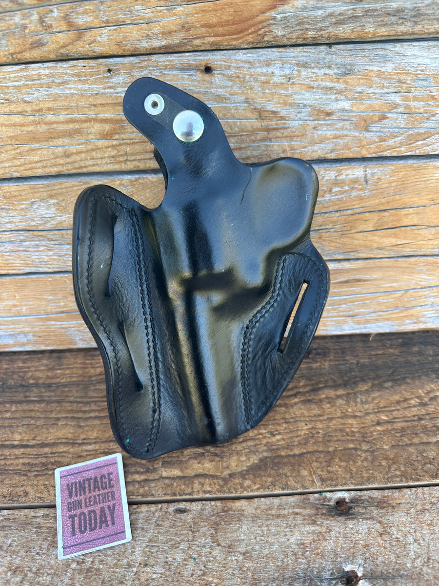 Vintage Black Leather OWB Holster For S&W Model 10 M&P Revolver Spurle ...