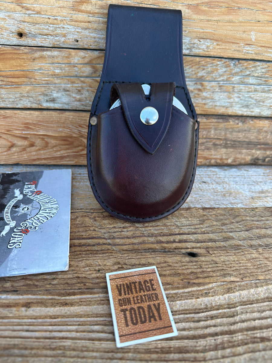 Vintage 1970 1980's Brown Leather Handcuff Case made for RCMP Nickel ...