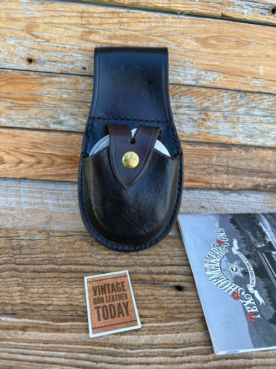 Vintage 1970 1980's Brown Leather Handcuff Case made for RCMP Brass ...