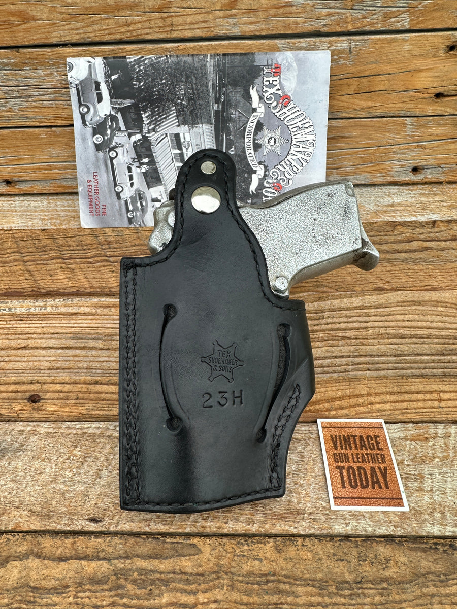 Vintage Tex Shoemaker Plain Black Leather Lined Holster For S&W 469 66 ...