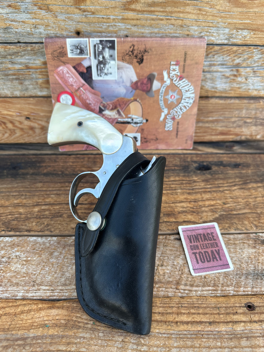 Vintage Tex Shoemaker Plain Black Leather OWB 1S Holster For Colt Dete ...