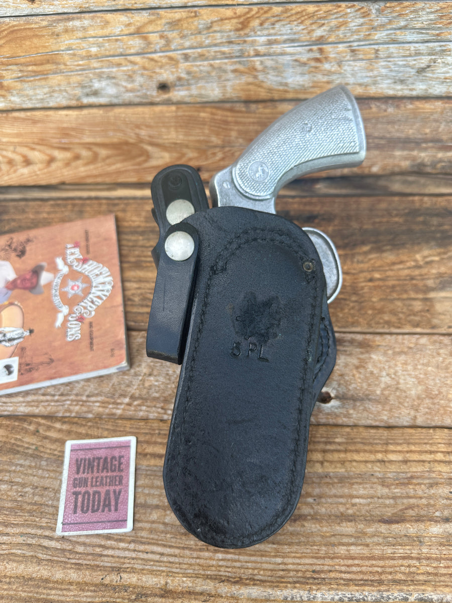 Vintage Tex Shoemaker 5PL Black Leather Paddle Holster For Colt Python ...