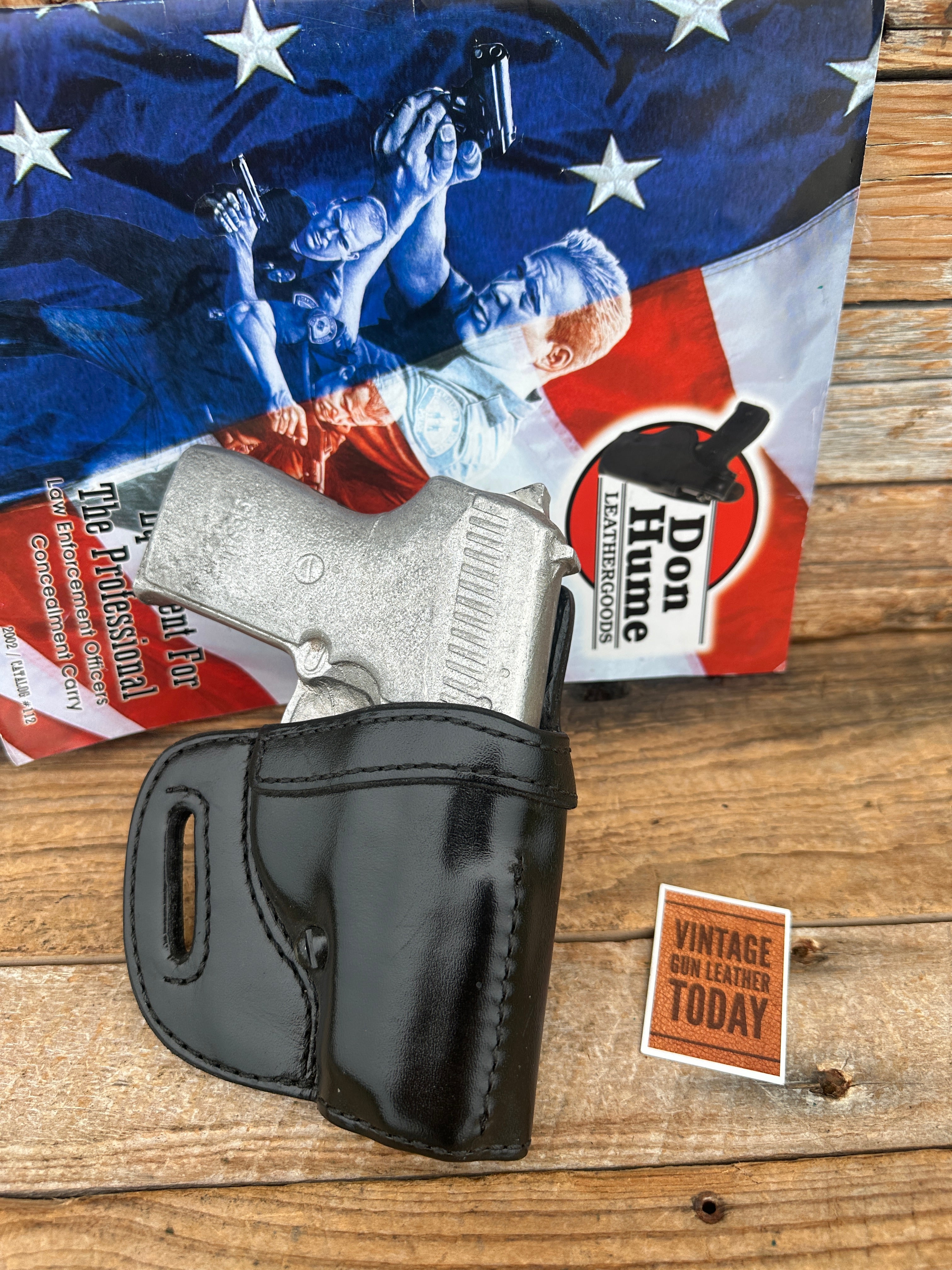 Vintage Don Hume Black Leather 009 K 30C OWB Holster 009K For Sig P239 ...