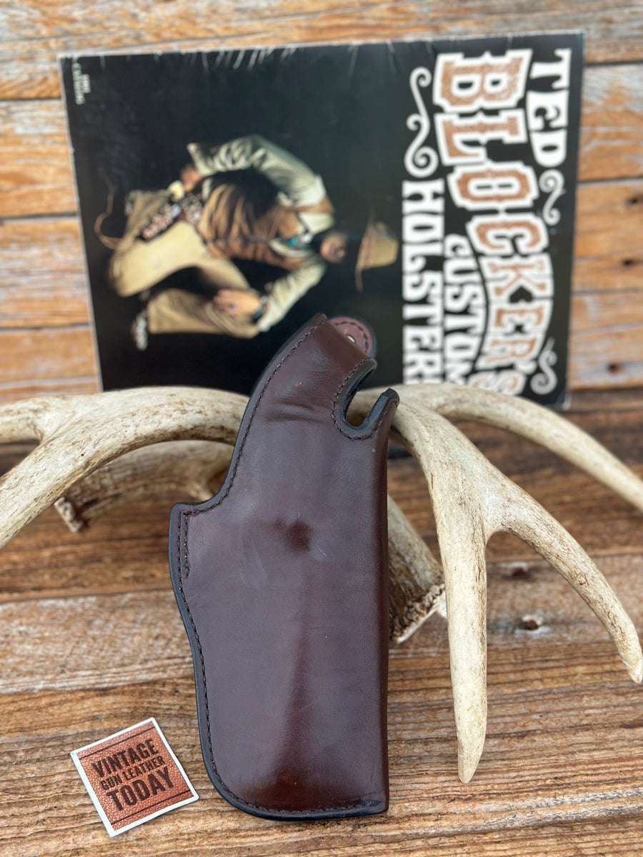Vintage Ted Blocker M42 Brown Leather Lined OWB Holster For Ruger Redh ...