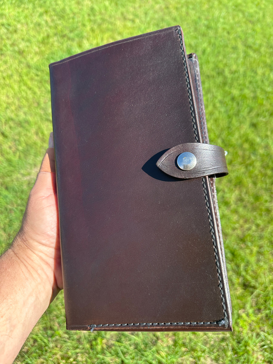 Vintage Tex Shoemaker 1970- 1980 Brown Plain Leather Citation Book Hol ...