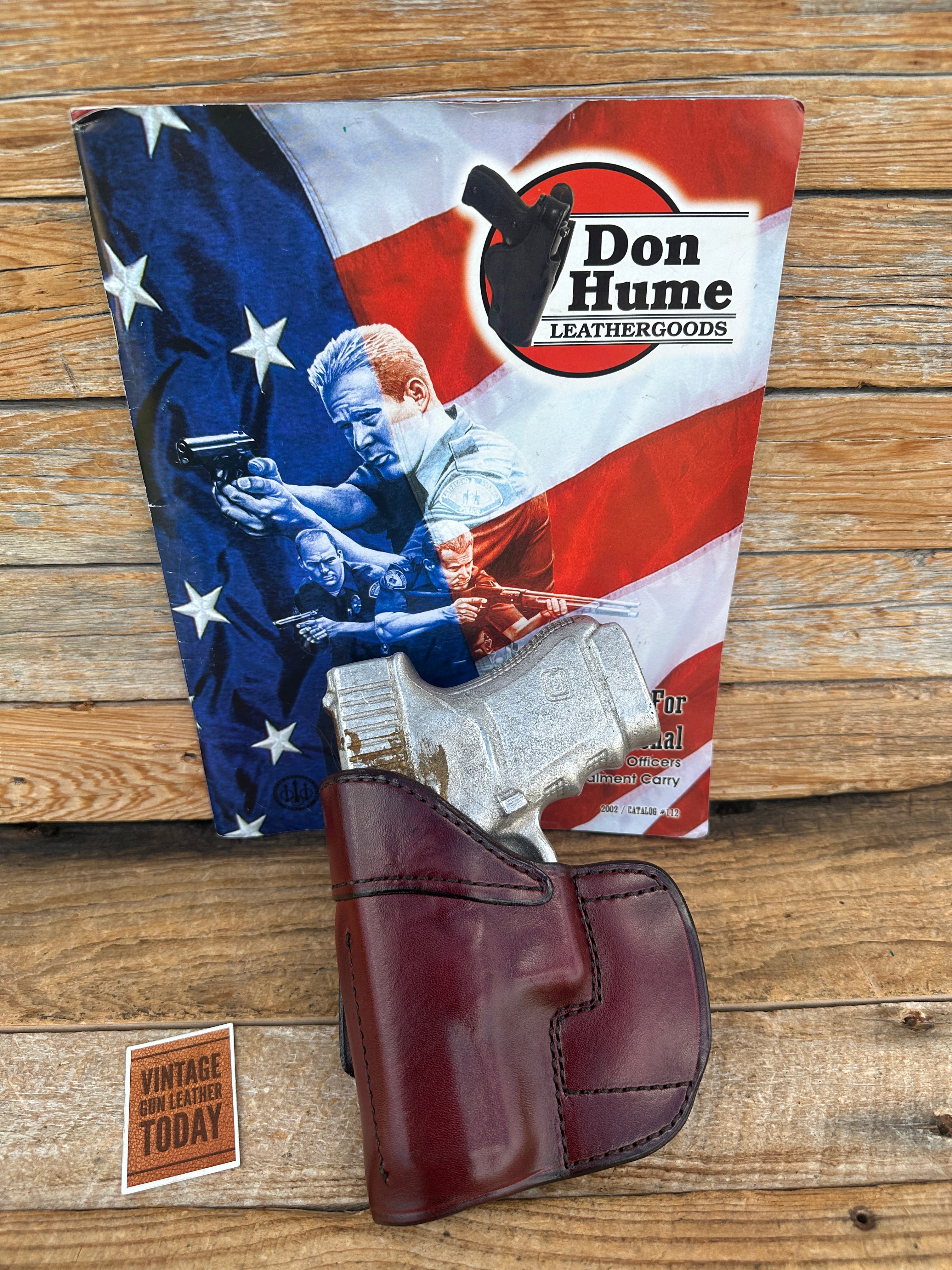 Don Hume Brown / Black Leather Open Top H724 41-1 OWB Holster For GLOC ...