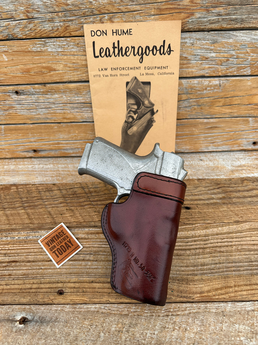 Vintage Don Hume H715 Brown Leather Open Top IWB Holster For S&W 4556 ...