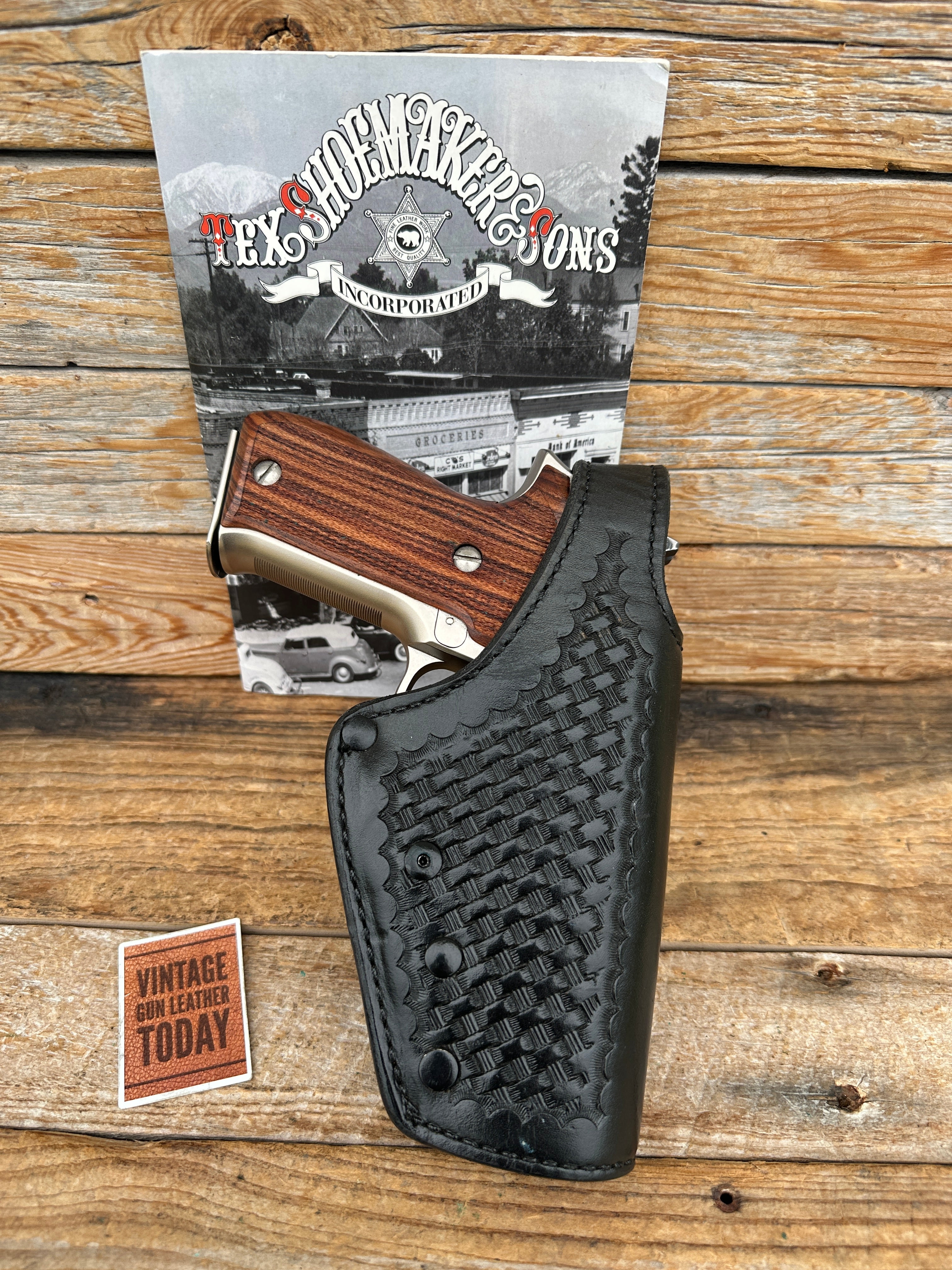 Tex Shoemaker H L2 Black Basketweave Leather Retention Holster for Sig ...