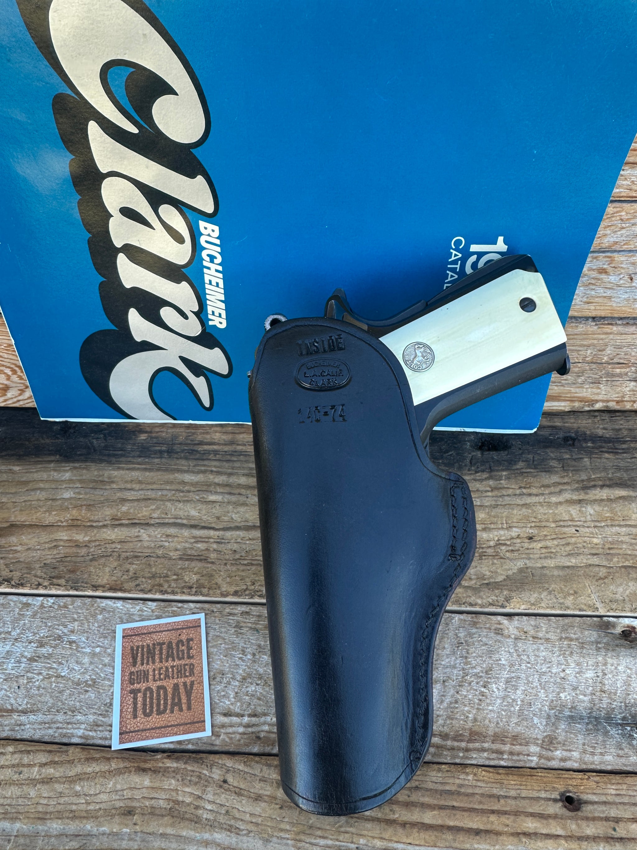 Bucheimer 14c-74 Black Leather IWB Holster For Colt Commander 38 Super ...