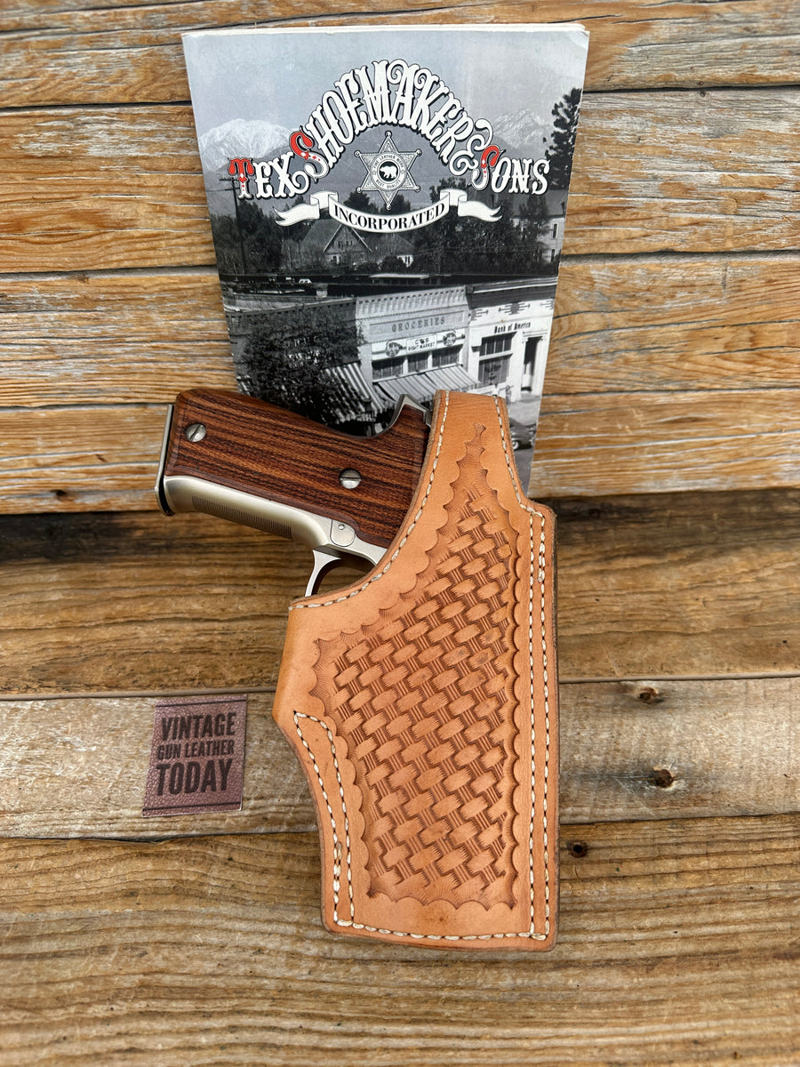Vintage Tex Shoemaker 68H Natural Brown Lined Leather Holster For Sig ...