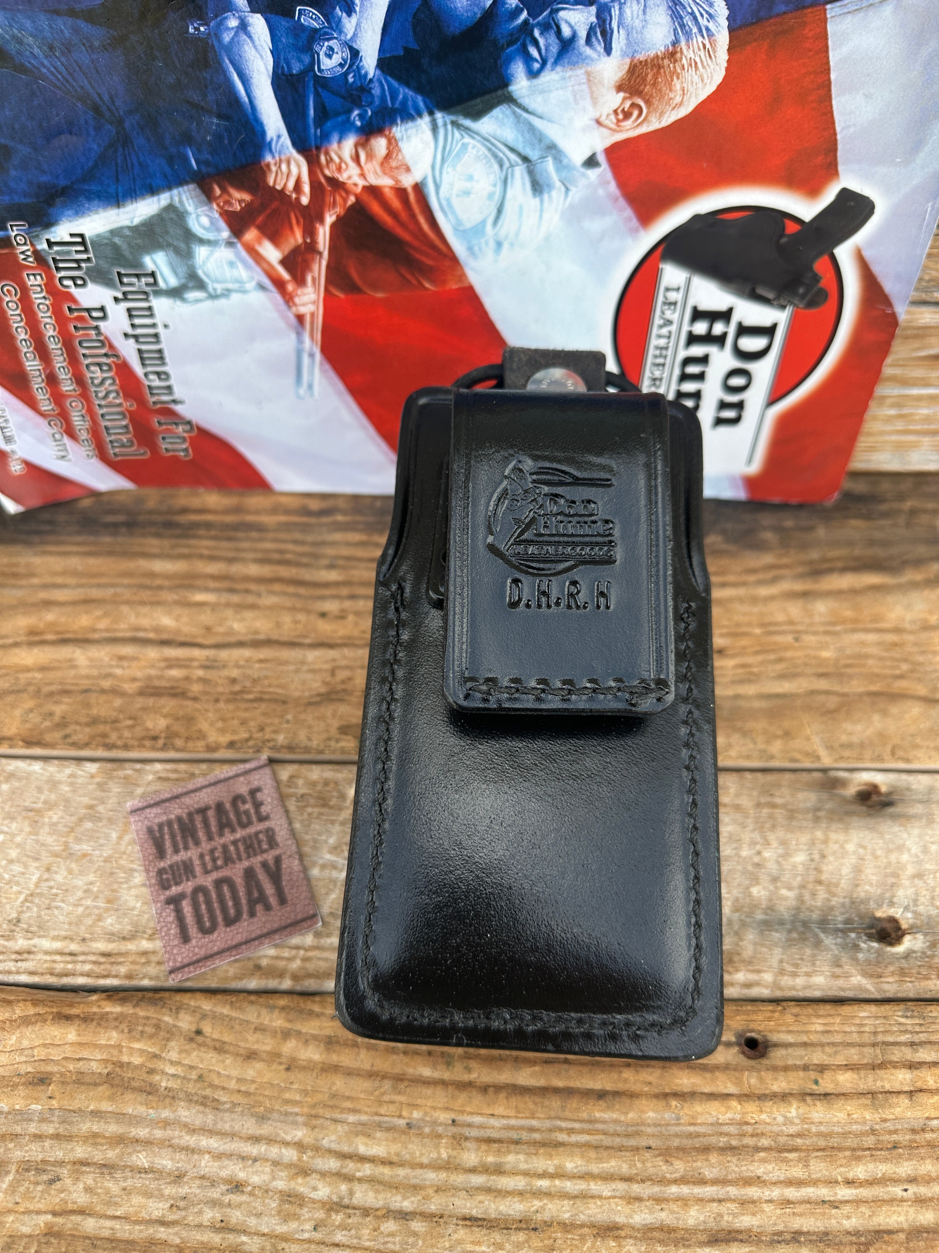 Don Hume Black Leather Duty Radio Holder For Motorola STS XTS 3000 APX ...