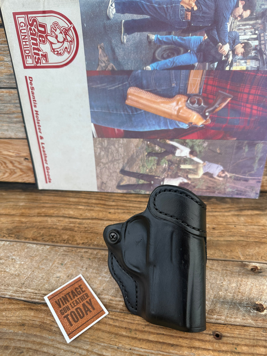 DeSantis 155 Criss-cross Right Hand Black Leather Belt Holster Fits Si ...