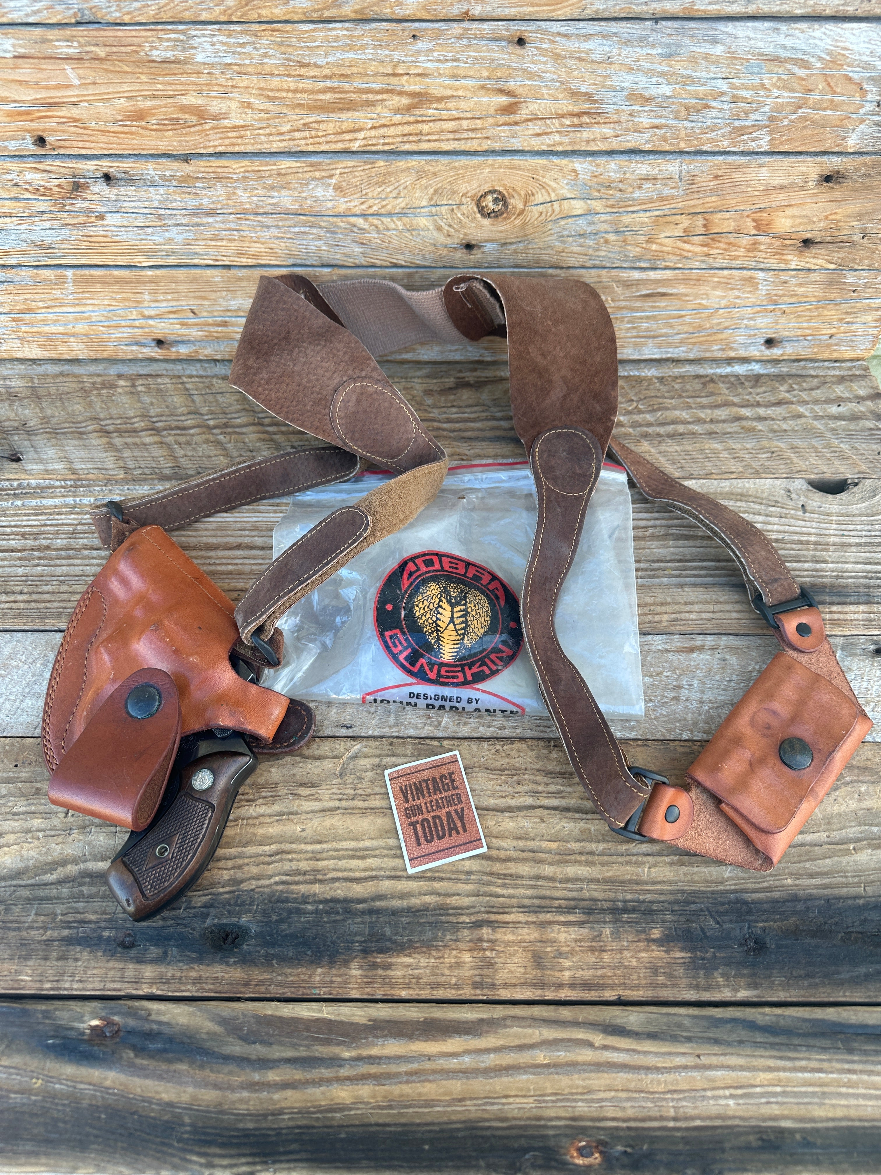 Cobra Brown Leather Shoulder Holster Rig For 2" S&W J Frame 36 Chief R ...
