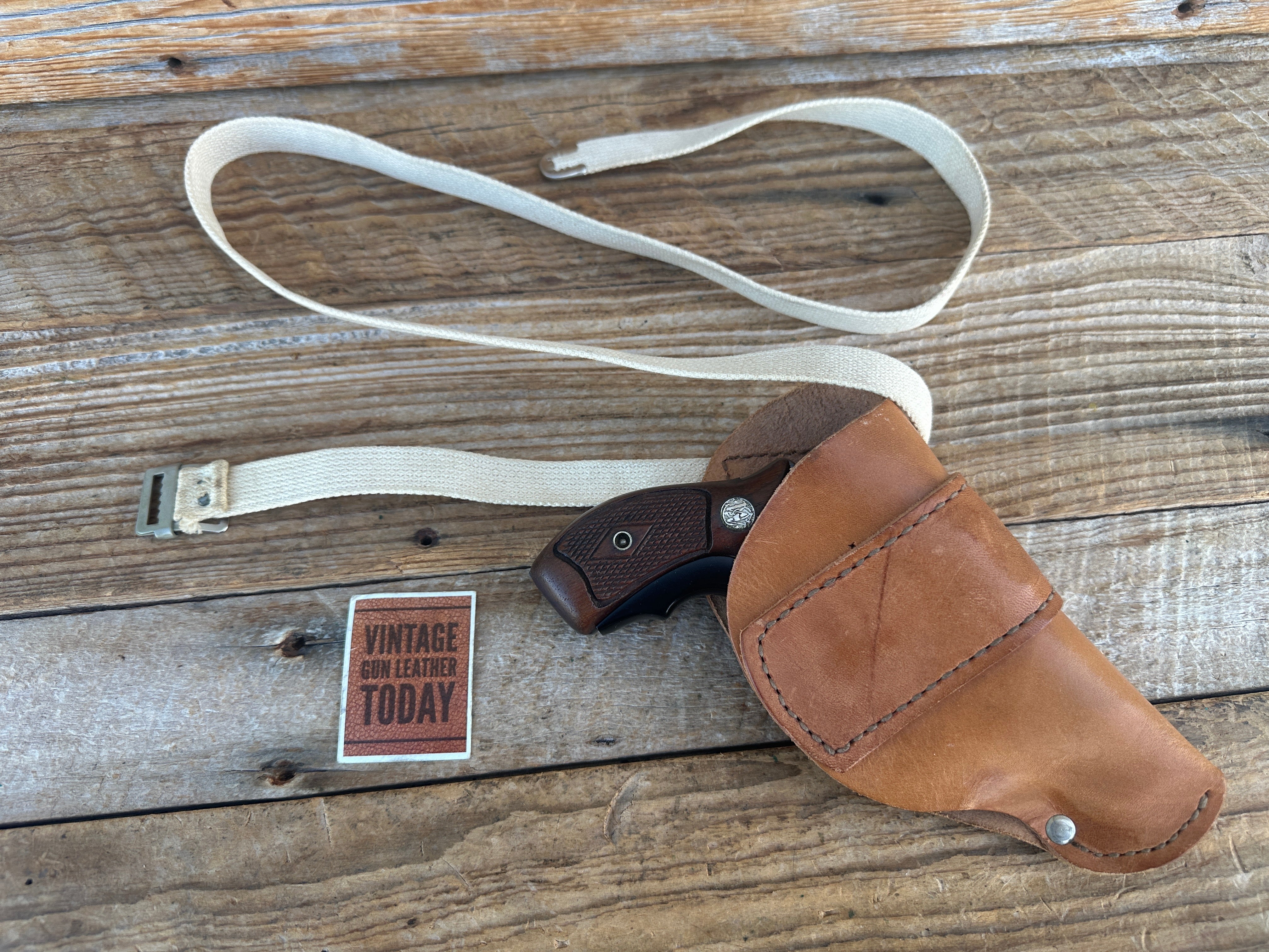 Vintage AL-AN Brown Leather Adjustable IWB Holster For Small Frame Rev ...