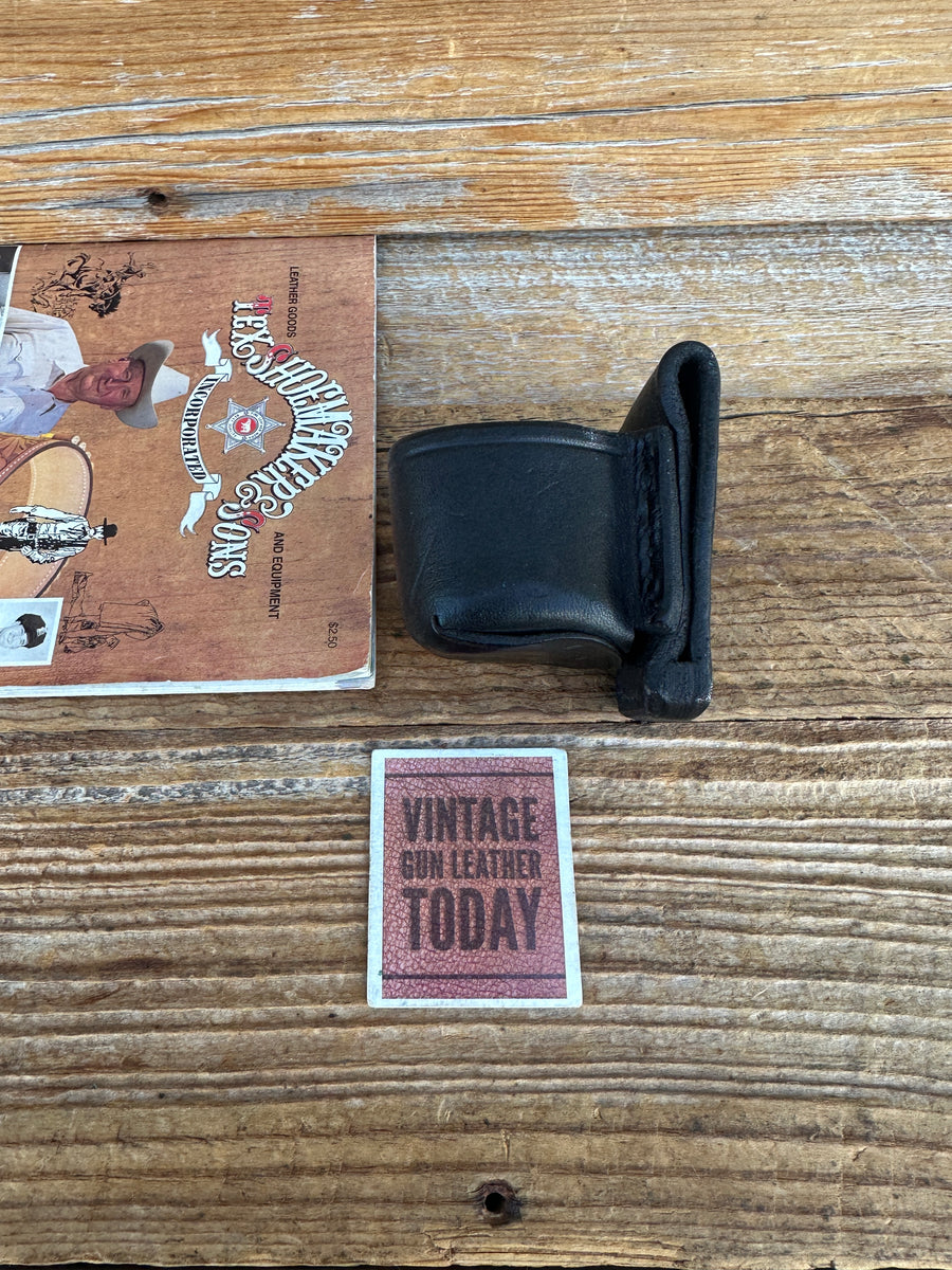 Tex Shoemaker Plain Black Leather Speedloader Holder 106 .44 N Frame ...