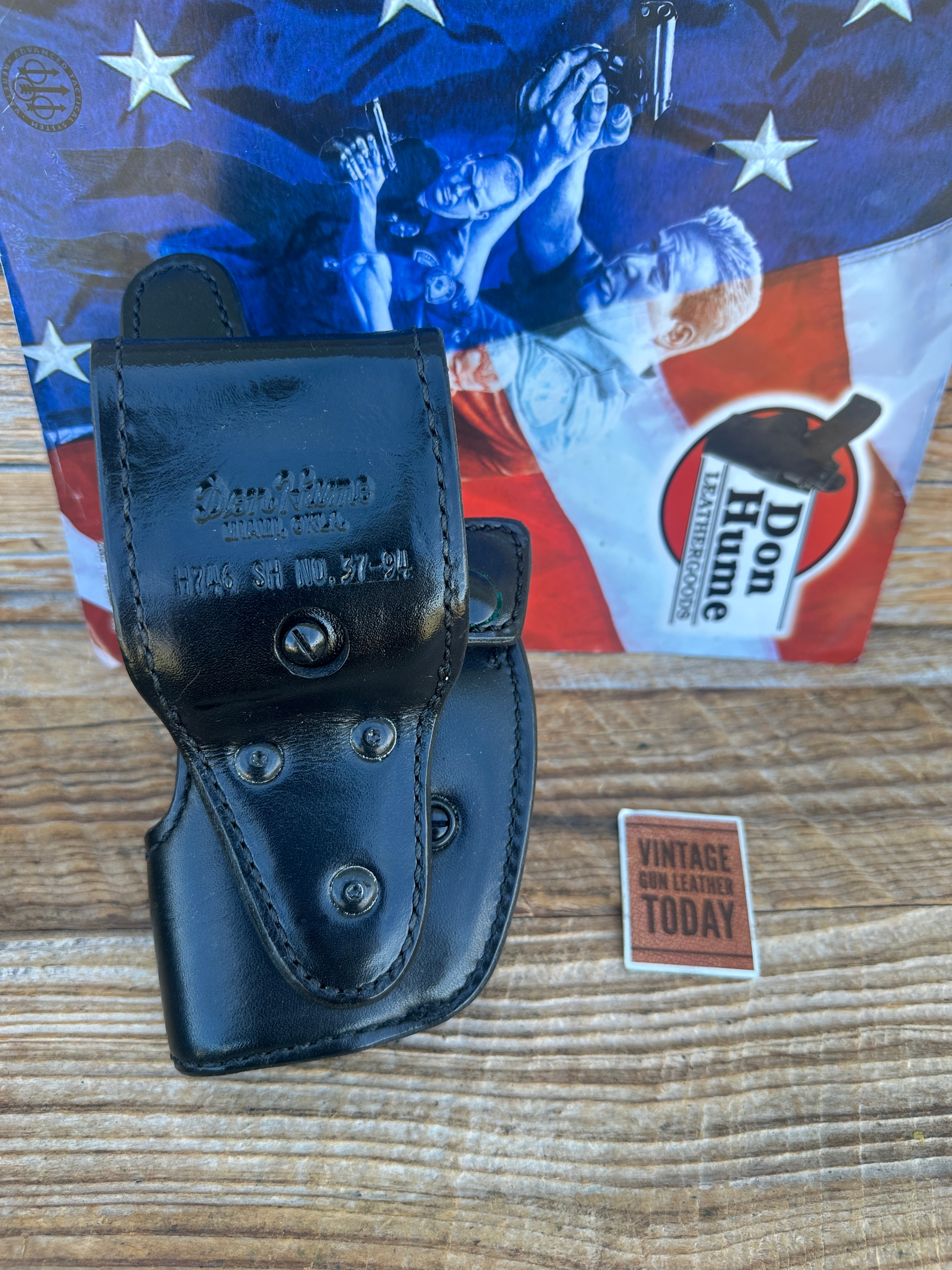 Don Hume H746 37-94 Black Basket Leather Lined Security Holster for Ru ...