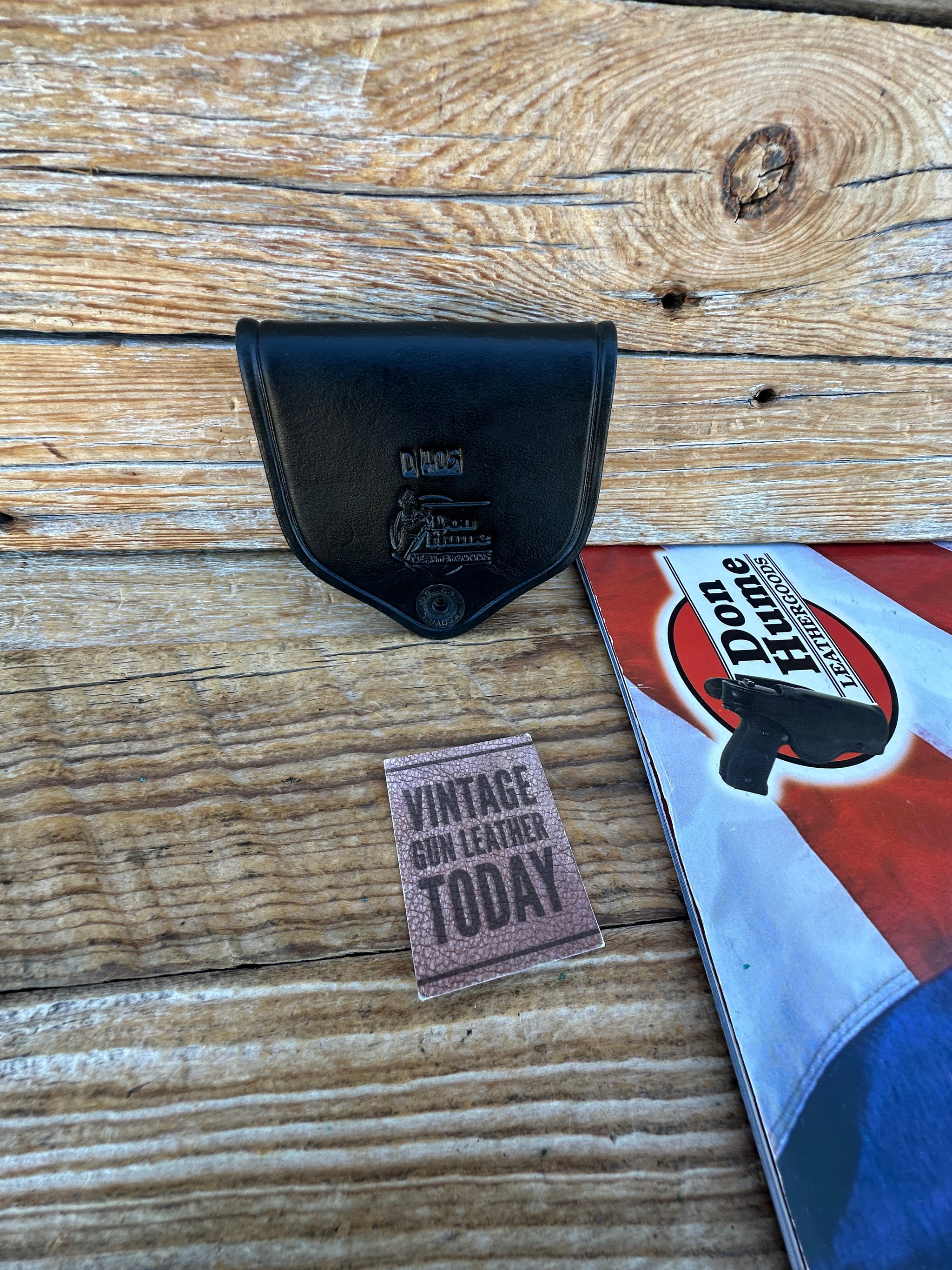 Vintage Don Hume .38 .357 Ammo Cartridge Belt Slide Black Basket Leath ...