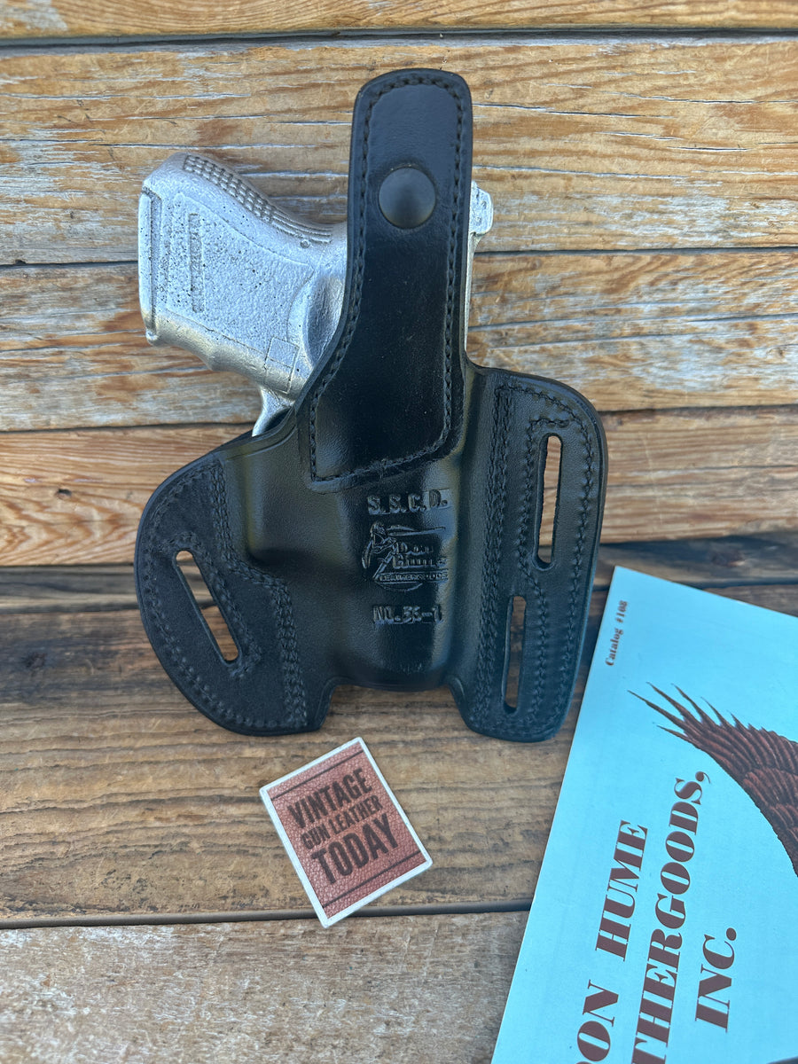Don Hume SSCD Black leather 3 Slot OWB Holster For GLOCK G26 G27 G33 2 ...