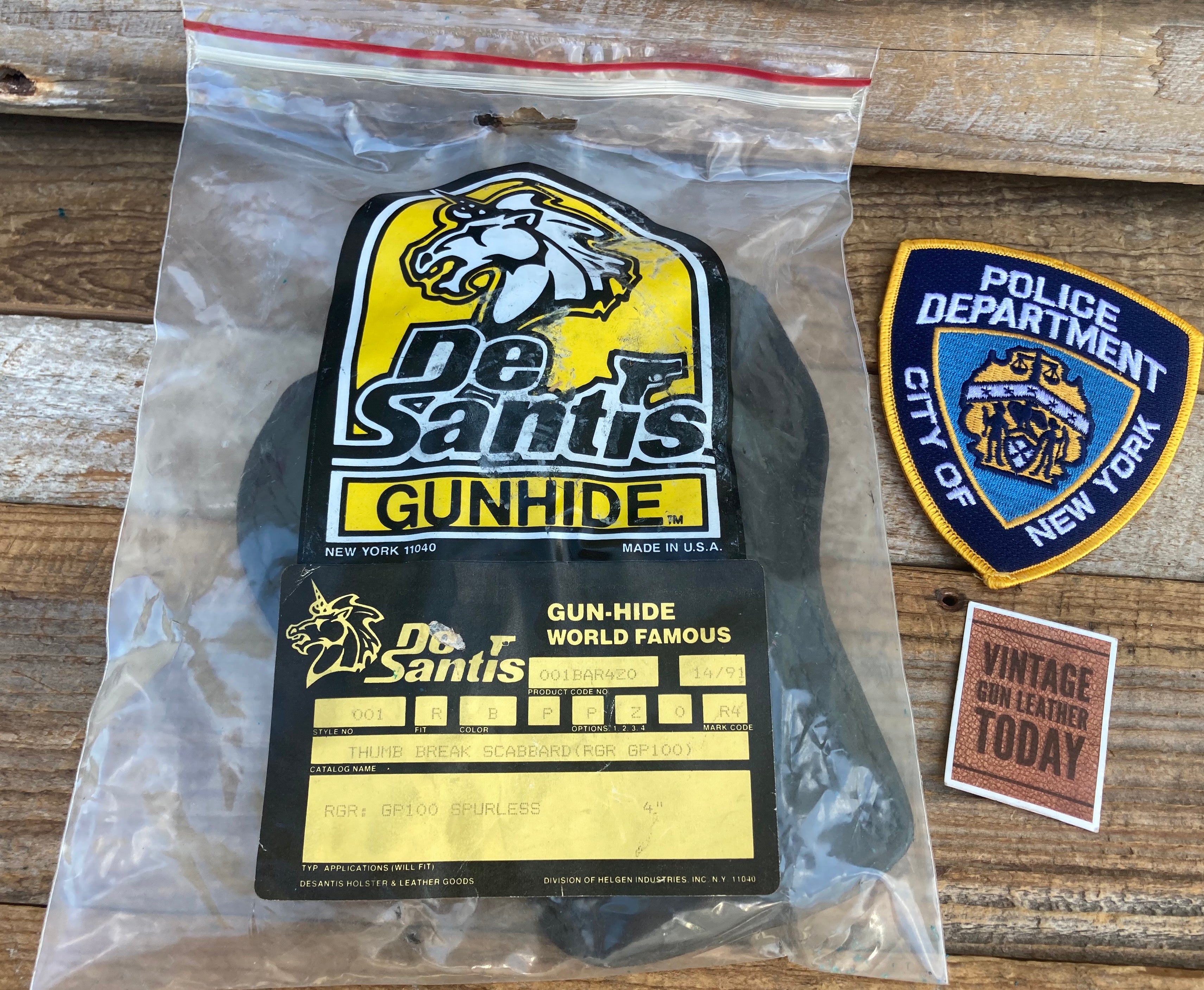 Vintage 1990s Desantis Leather Holster For NYPD 4" Ruger GP100 Spurles ...