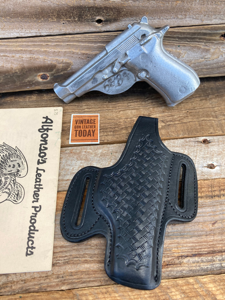 Alfonso's Black Basketweave Leather Black Stitch Holster For Beretta 8 ...