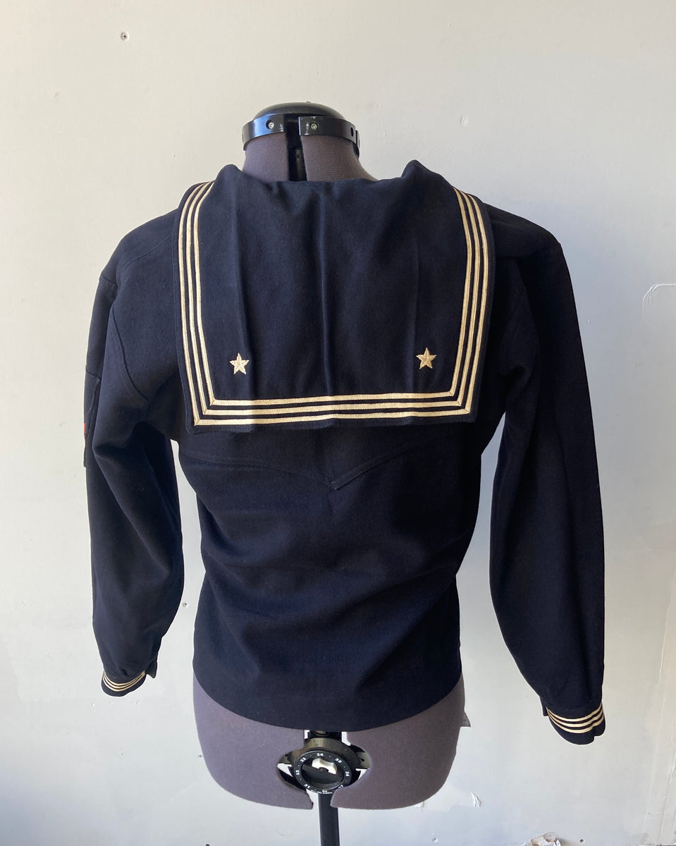 Original Military Vintage Navy Sailor Kracker Jack Blue Wool Tunic #2 ...
